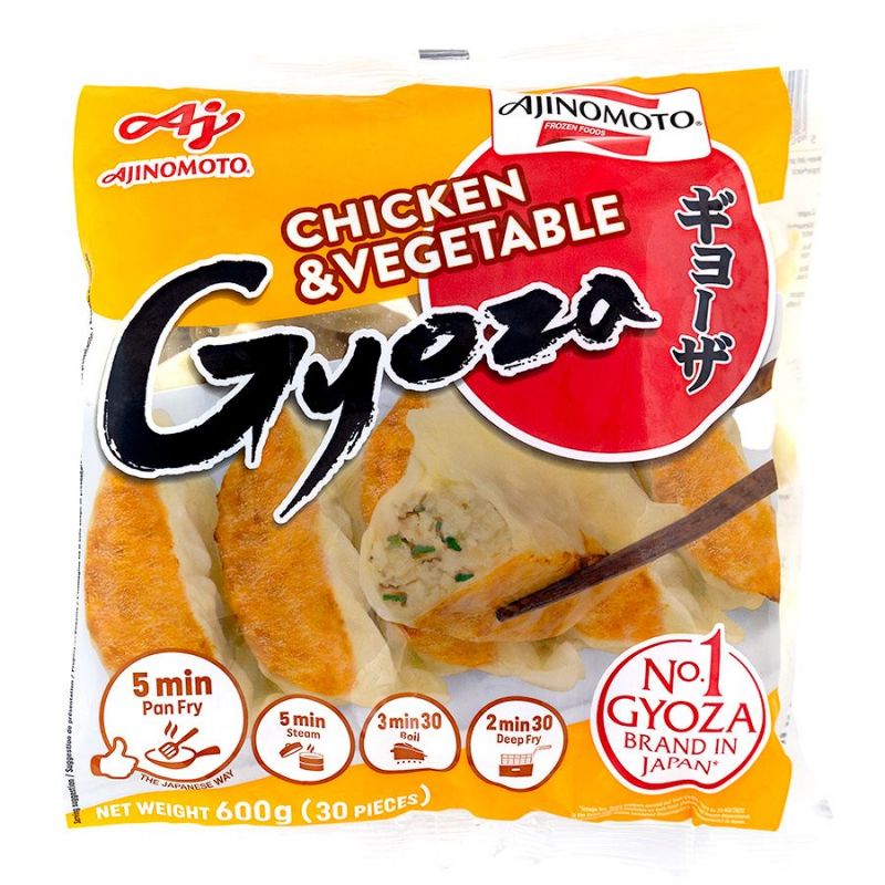 Comprar ONLINE Gyoza de legumes e frango (AJINOMOTO). Pacote de 30 pcs 600g