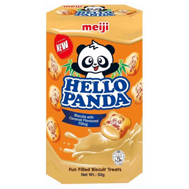 Comprar ONLINE Bolinhos Olá Panda caramel (MEIJI) 50g